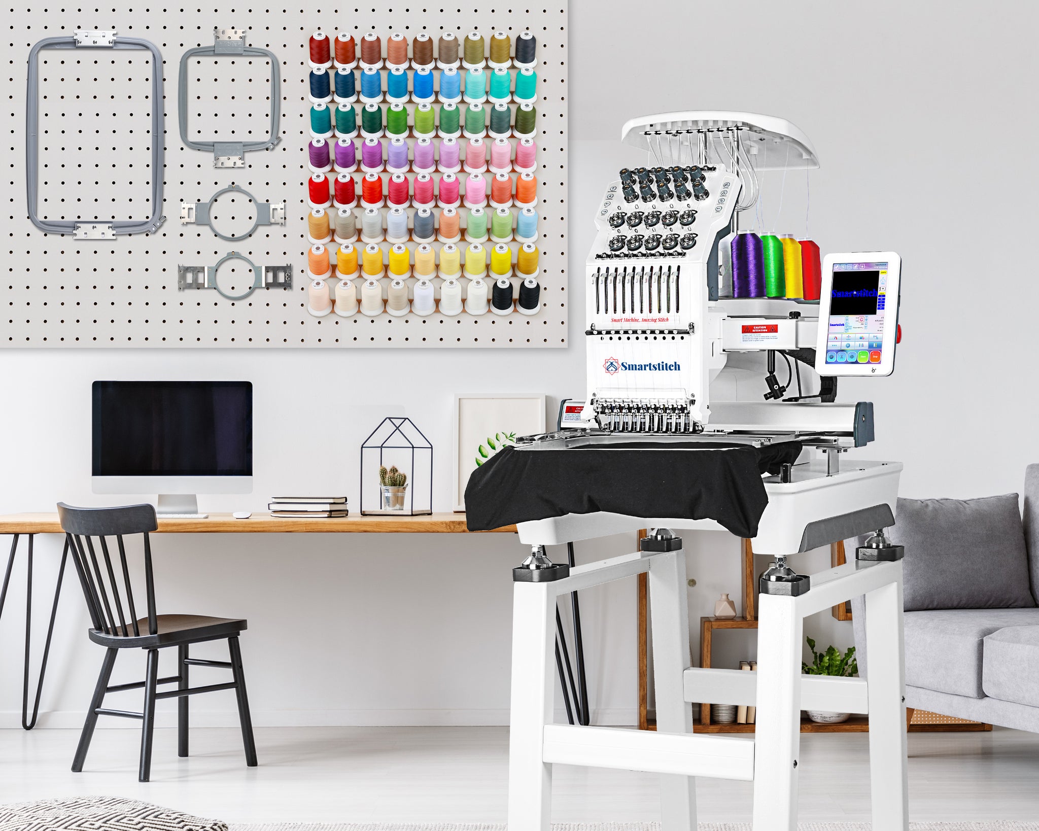 Smartstitch Embroidery Machine S-1001,10 Needles,Max Speed 1200RPM,Emb ...