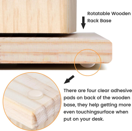 New brothread 93 Spools (DIY) 360° Fully Rotating Wooden Thread Rack/T