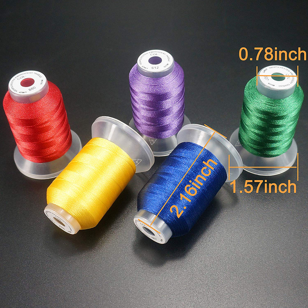 New brothread 80 Spools Polyester Embroidery Machine Thread Kit 500M